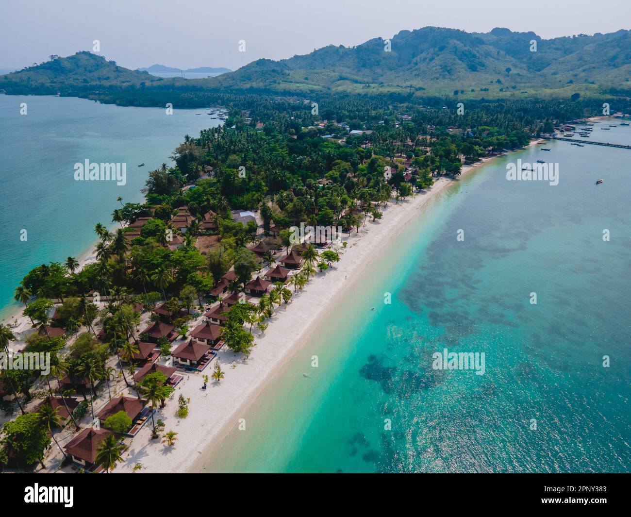 Koh Mook tropical Island in the Andaman Sea in Thailand, tropical beach ...