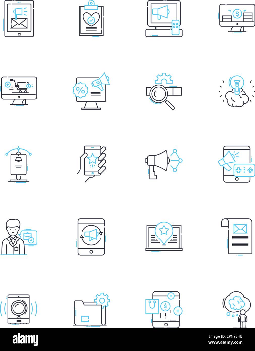 Product design linear icons set. Innovation, Aesthetics, usability ...