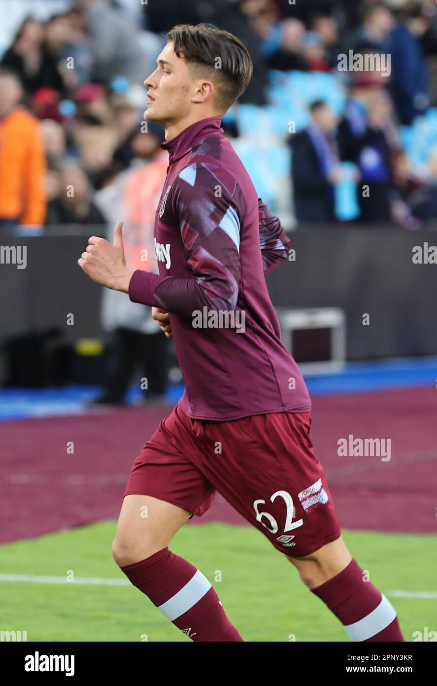 West Ham United's Freedie Potts w during UEFA Europa Conference League ...