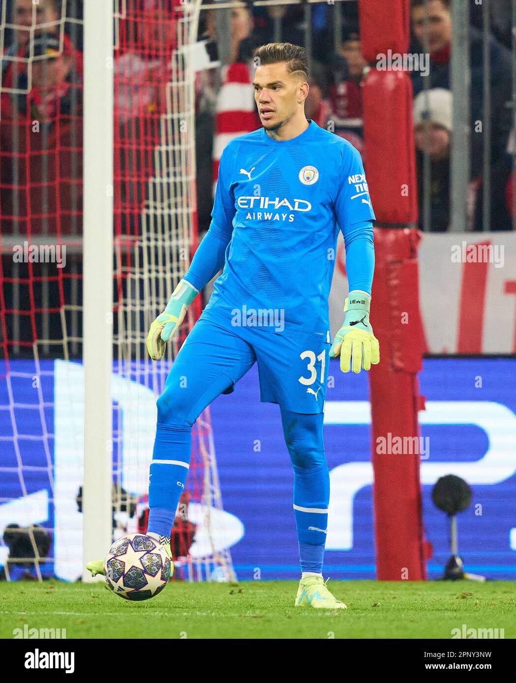 Ederson, goalkeeper MANCITY 31 in the quarter final match FC BAYERN ...
