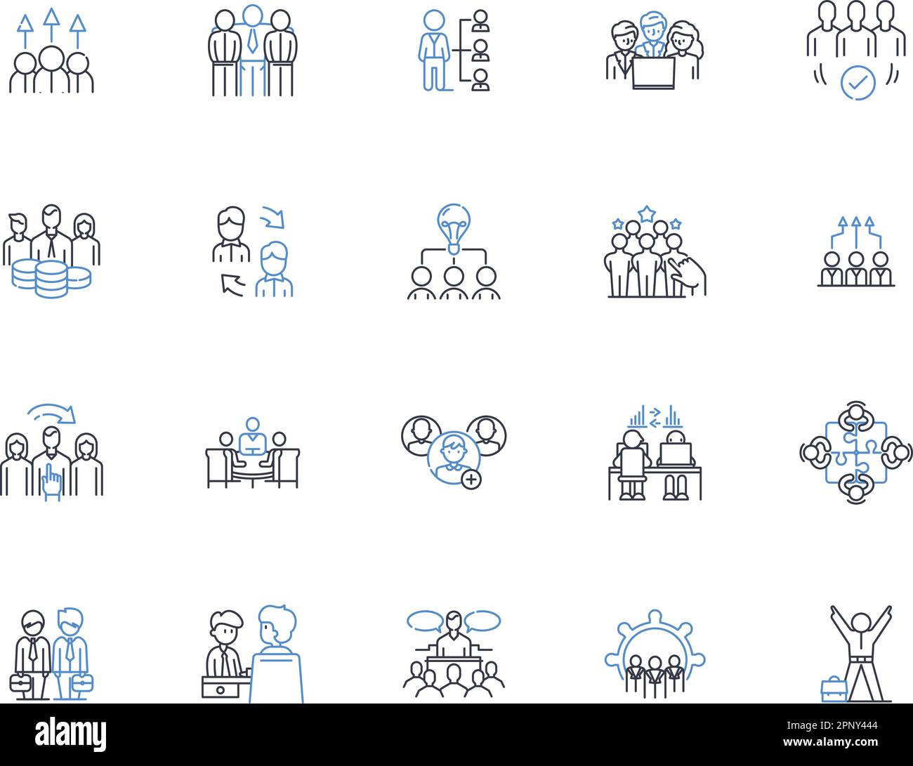Cluster Clump Line Icons Collection Bunch Conglomeration Knot