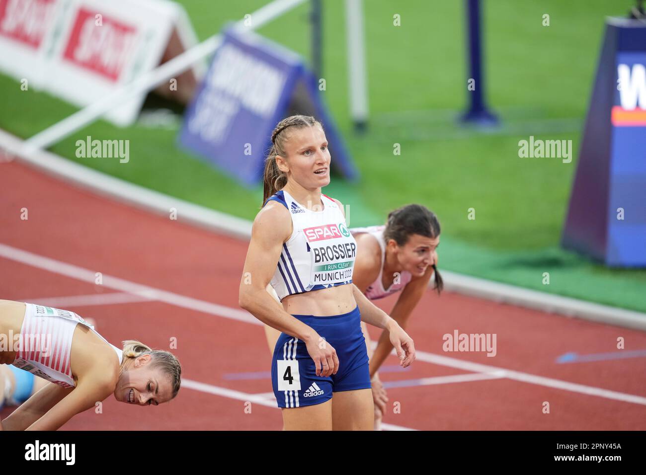 Amandine Brossier participating in the 400 meters of the European ...