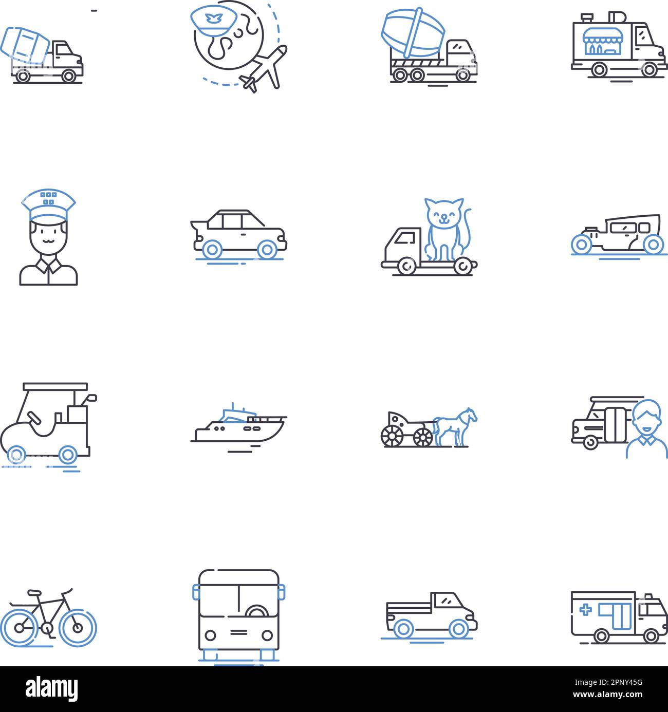 Relocation Line Icons Collection Move Transfer Shift Migration