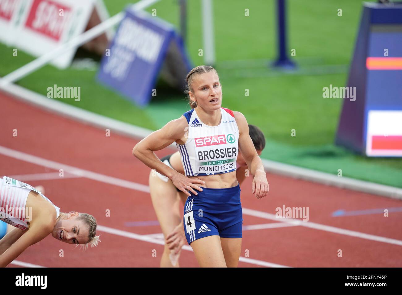 Amandine Brossier participating in the 400 meters of the European ...