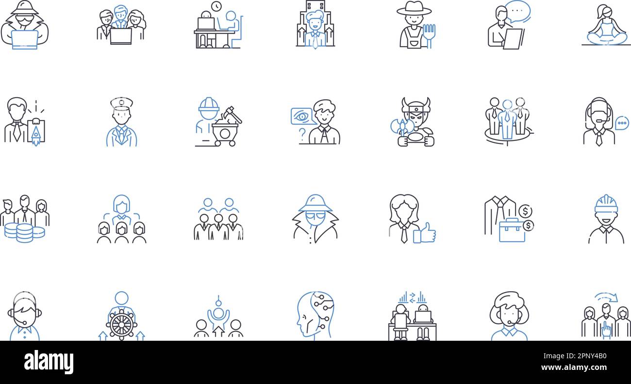 Trade line icons collection. Commerce, Exchange, Barter, Import, Export ...