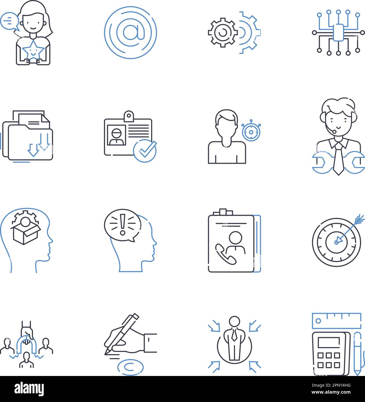 Business partnerships line icons collection. Collaboration, Synergy ...
