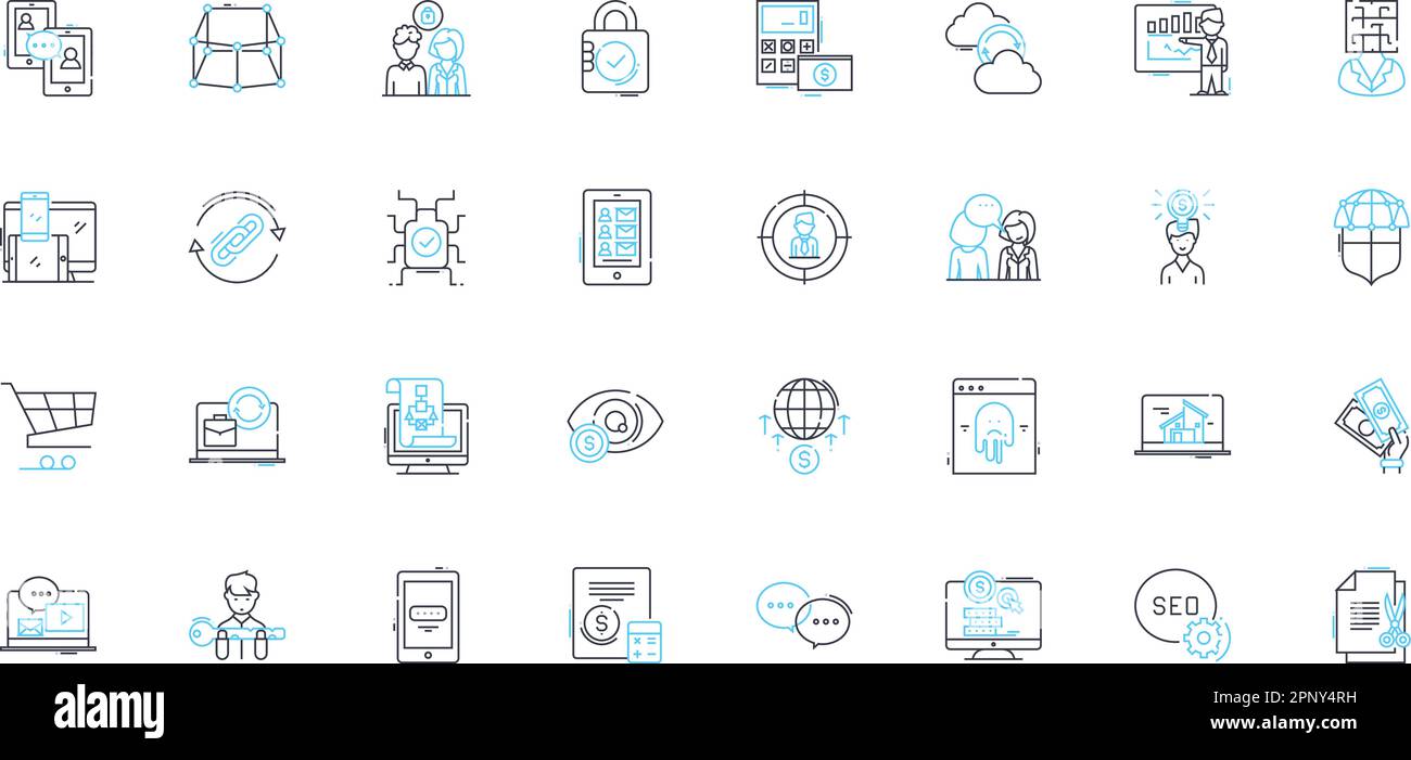 Learning linear icons set. Education, Knowledge, Training, Instruction ...