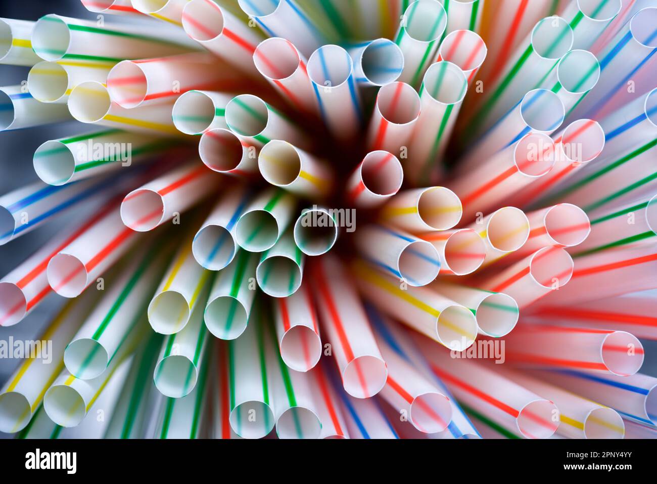 Top view of a group of plastic straws Stock Photo - Alamy