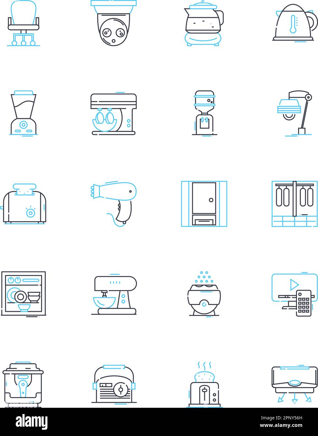 Decor linear icons set. Aesthetic, Ambiance, Art, Beauty, Charm, Chic ...