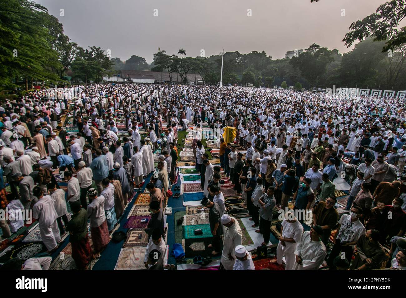 Muslim community carry out the Eid prayer 1444 H on April 21, 2023 at ...