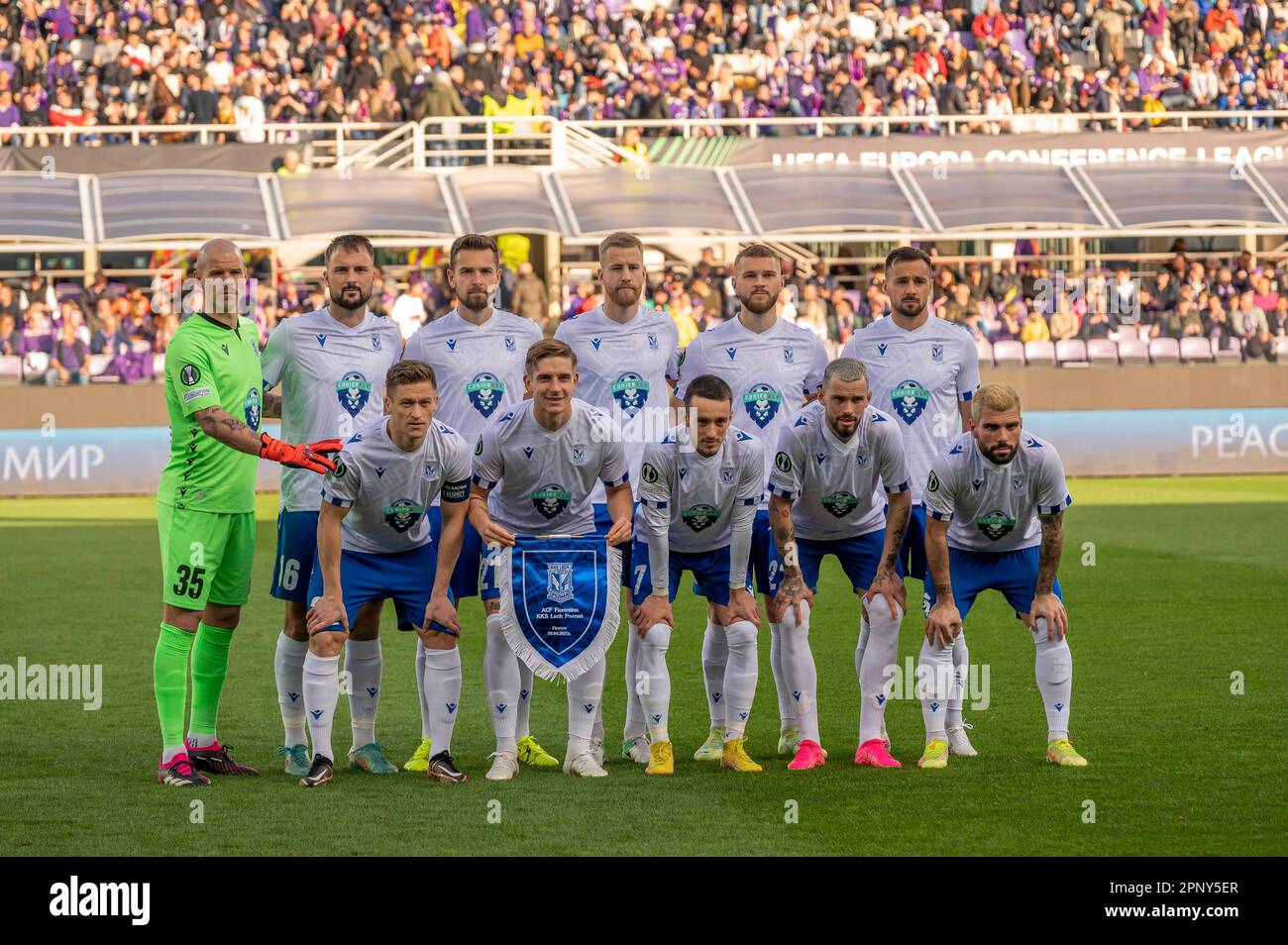 Team (Lech Poznan) during the UEFA "Conference League 2022 2023" match ...