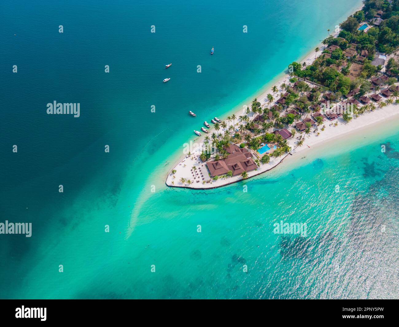 Koh Mook tropical Island in the Andaman Sea in Thailand, tropical beach ...