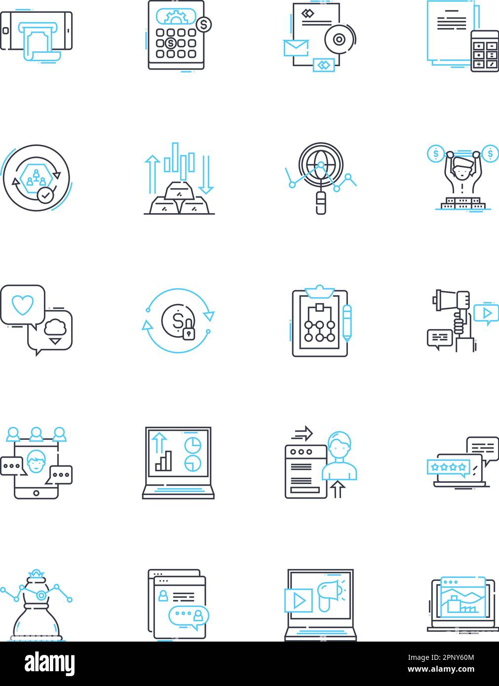 Capital structure linear icons set. Equity, Debt, Financing, Assets ... Capital structure linear icons set. Equity, Debt, Financing, Assets ...