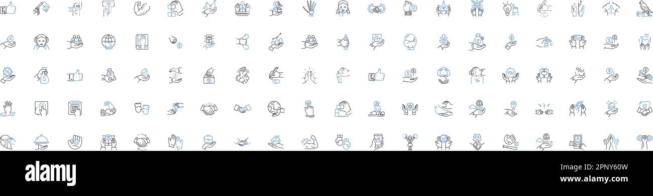 Fingers line icons collection. Dexterity, Sensitivity, Flexibility ... Fingers line icons collection. Dexterity, Sensitivity, Flexibility ...