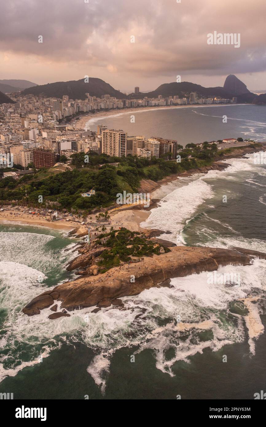 Aerial view copacabana beach rocky hi-res stock photography and images ...
