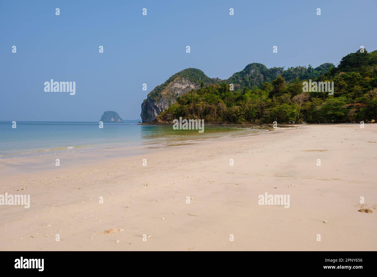 Koh Mook tropical Island in the Andaman Sea in Thailand, tropical beach ...