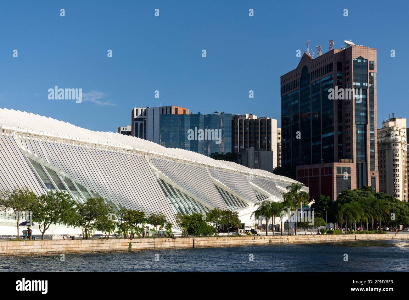 Beautiful view to white modern architecture museum building Stock Photo ...