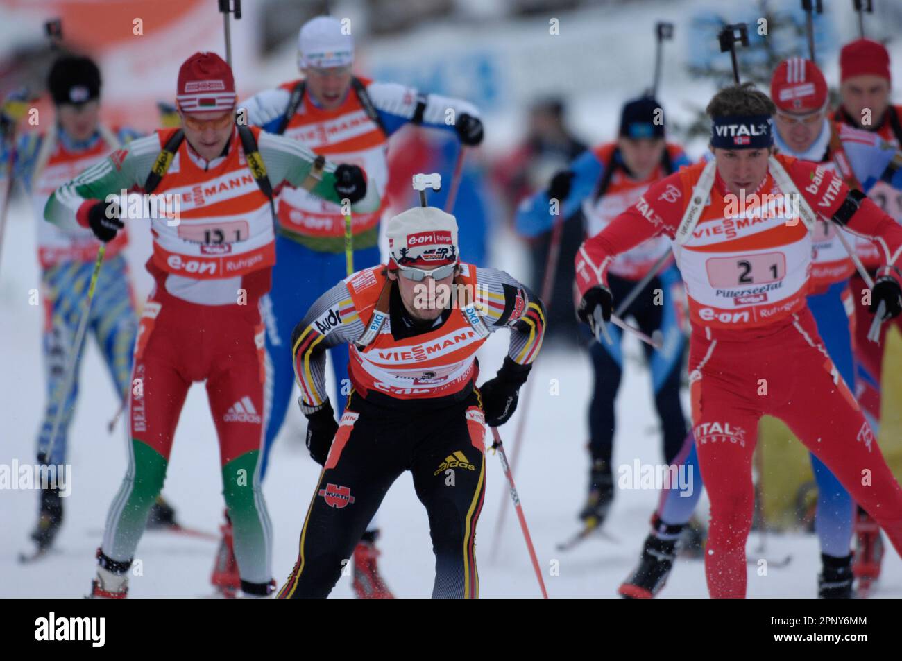 Michael ROESCH, Aktion Staffel Start, Biathlon Welt Cup in Hochfilzen 4 ...