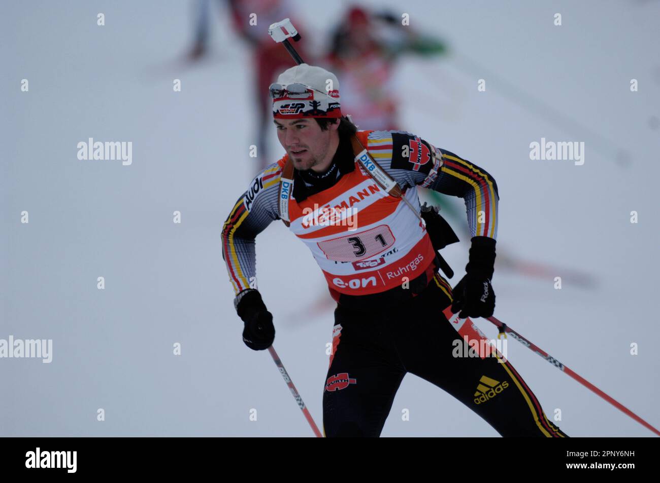Michael ROESCH, Aktion, Biathlon Welt Cup in Hochfilzen 4 x 7,5KM ...