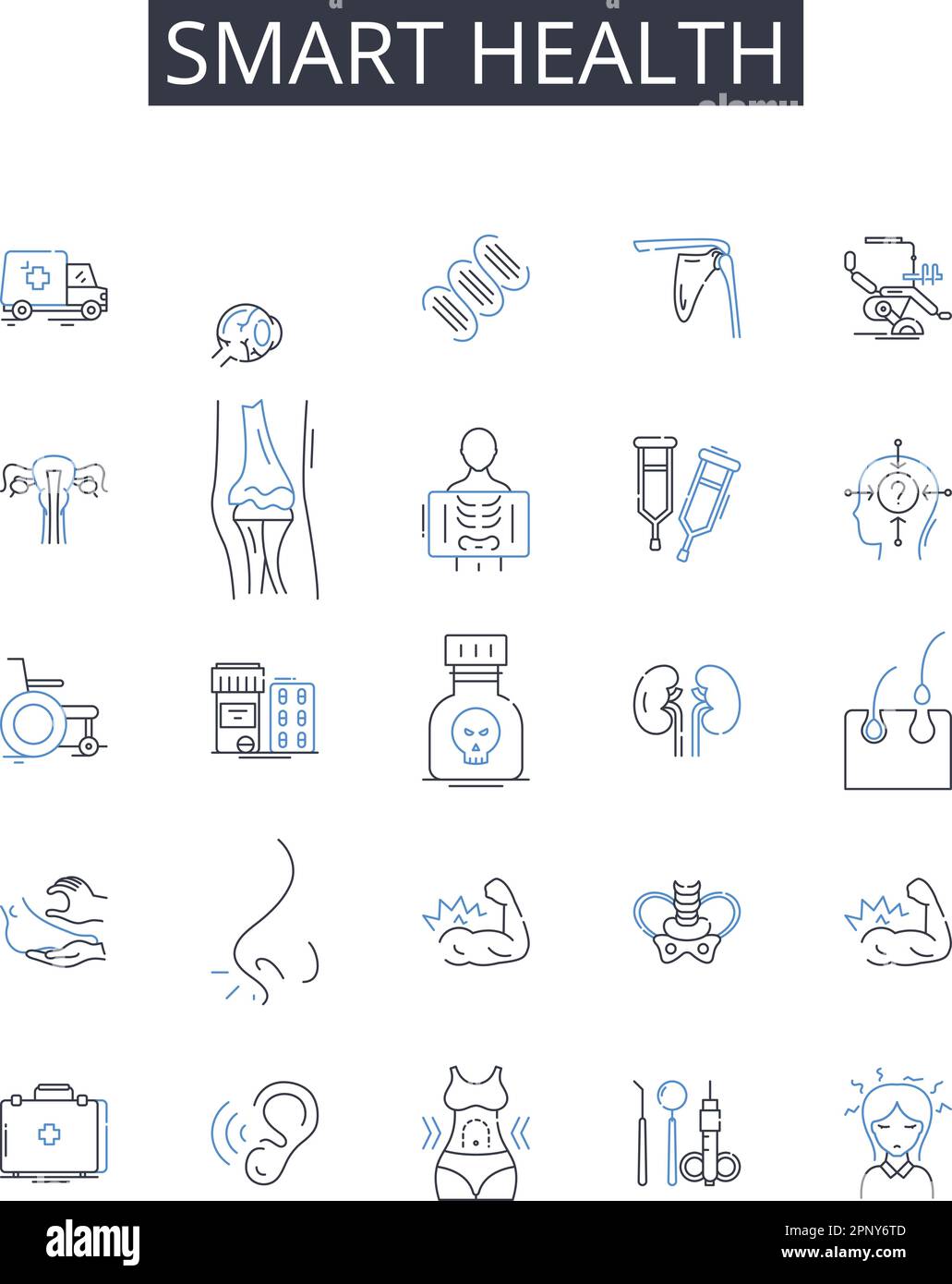 Smart health line icons collection. Healthy life, Intelligent fitness ...