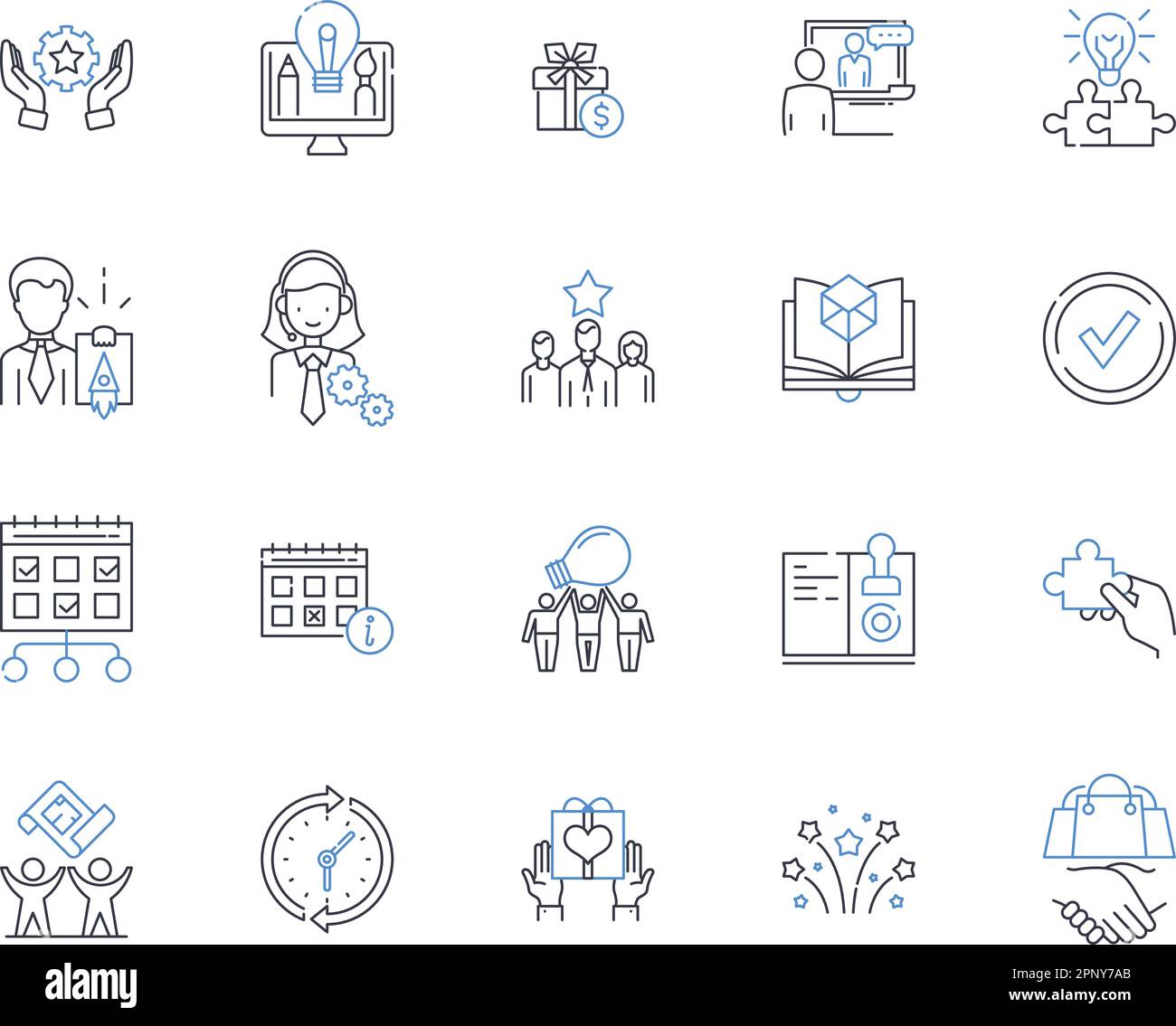 Revenue generation line icons collection. Sales, Profits, Growth ...