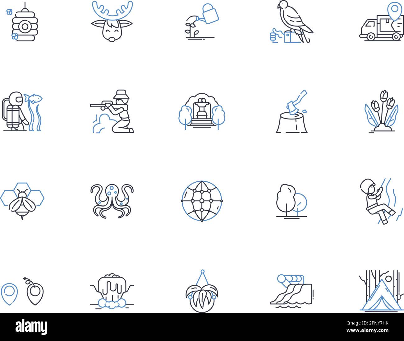 Mystic forest line icons collection. Enigmatic, Mysterious, Ethereal ...