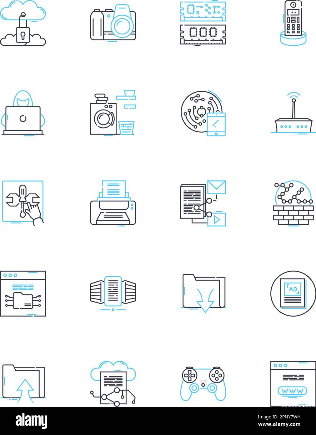 Social Soft Linear Icons Set Connection Communication Engagement