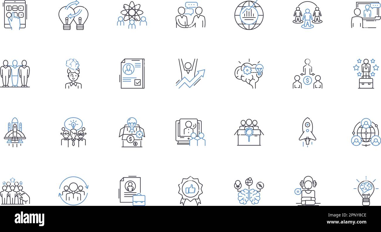 Creative venture line icons collection. Innovation, Artistry ...