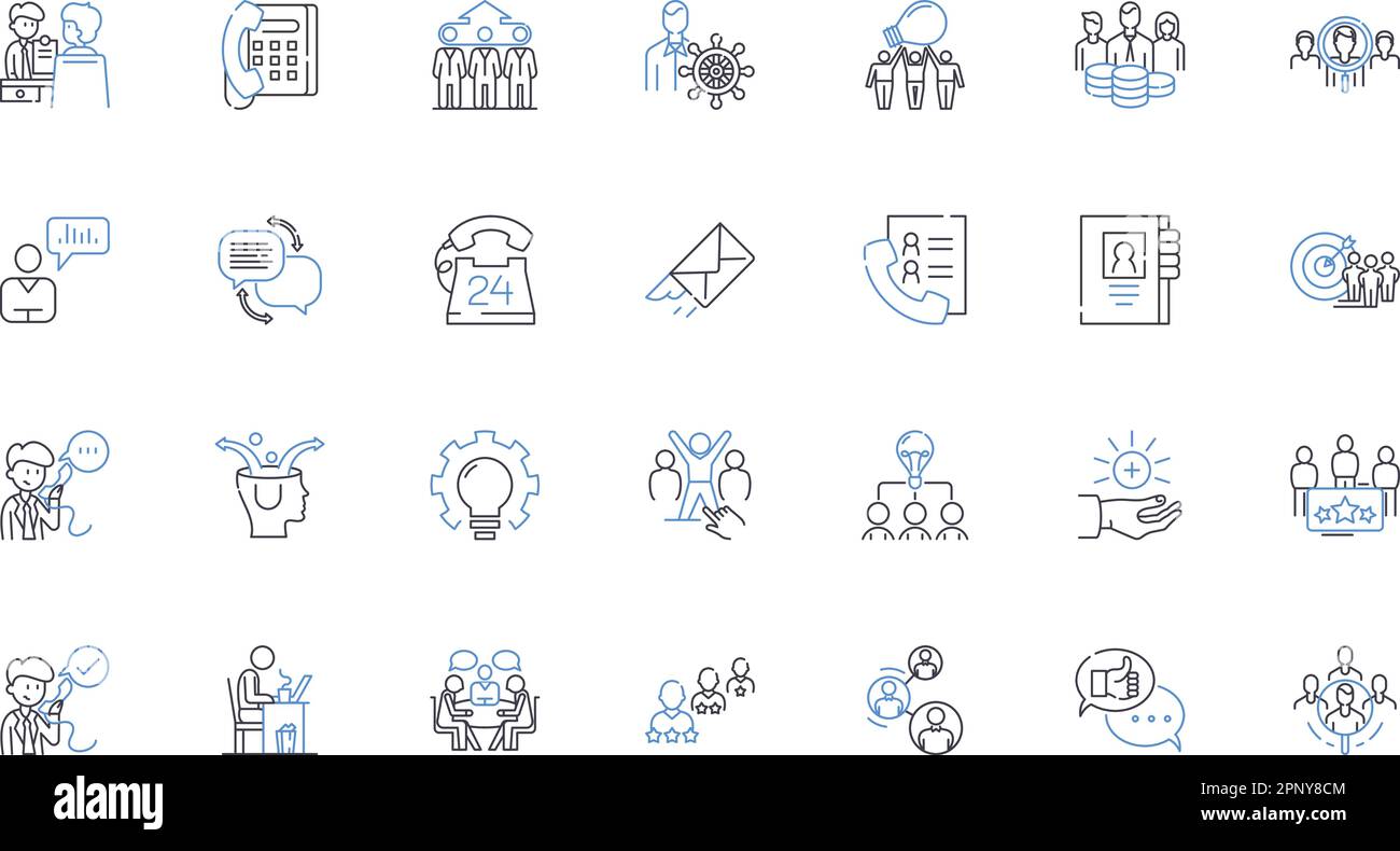 Robotic service line icons collection. Automation, Robotics, Service ...