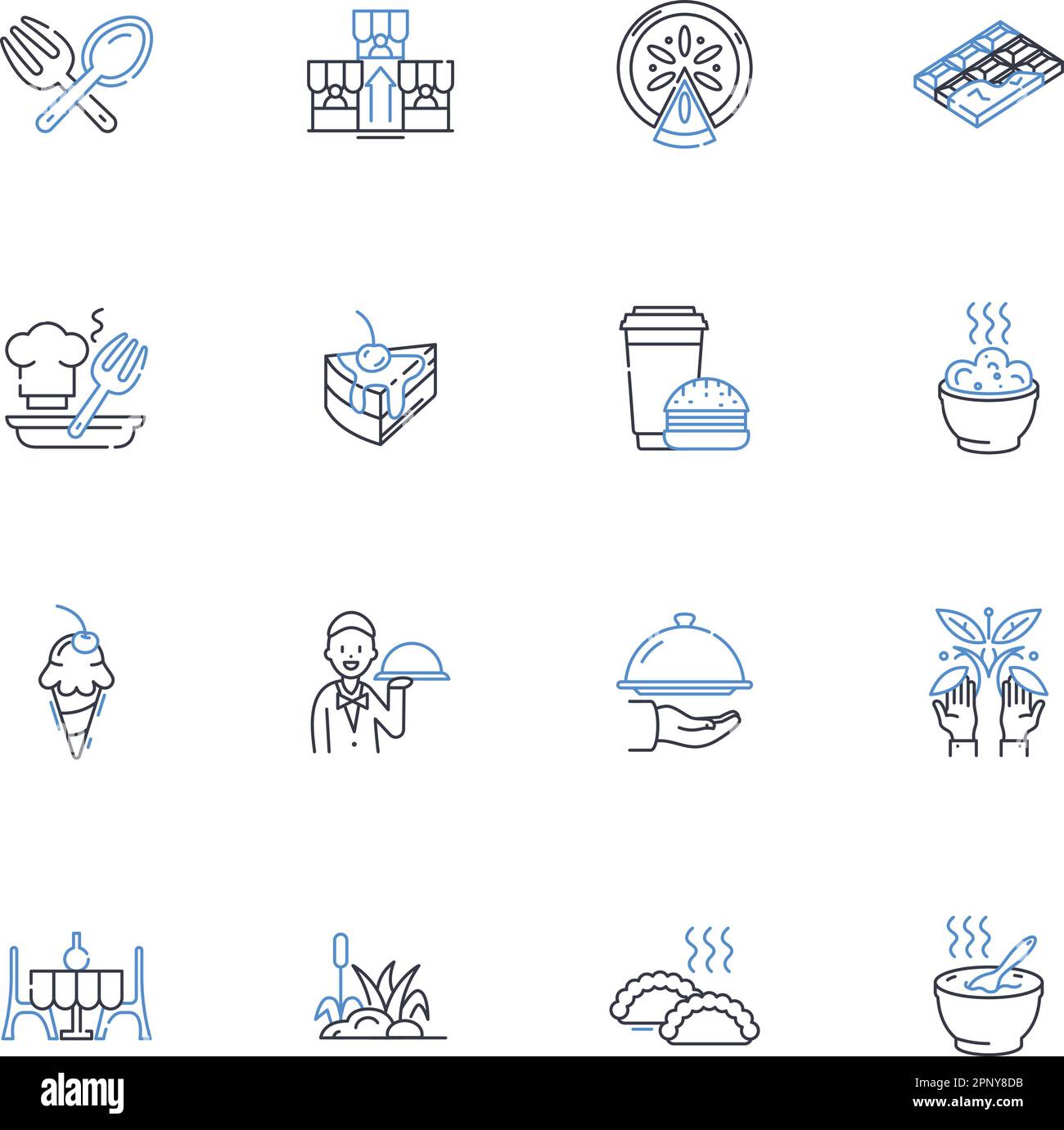 Cookie station line icons collection. Cookies, Treats, Desserts, Baking ...