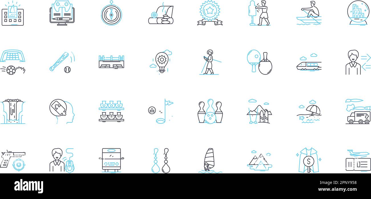 Family reunion linear icons set. Gathering, Reconnecting, Kinfolk ...