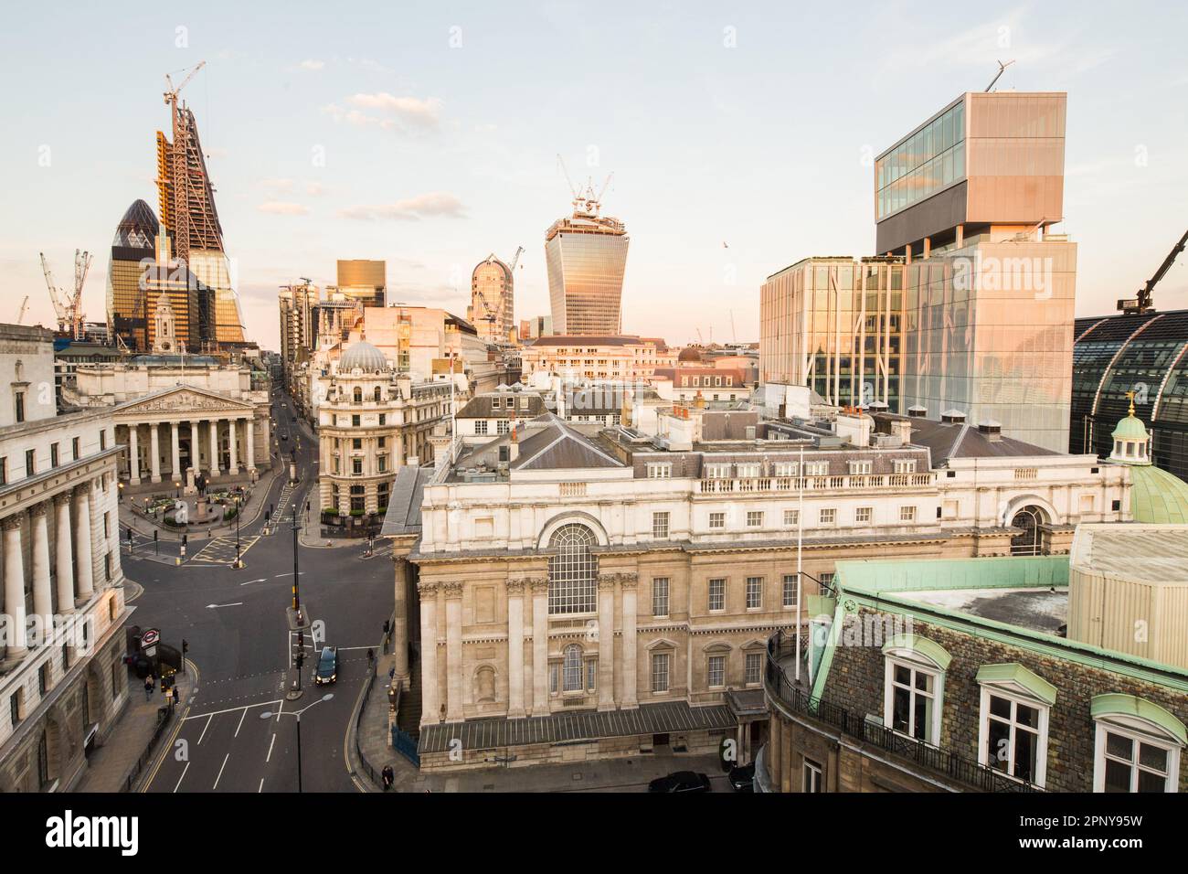Bank, City of london, from rooftop of One Poultry Stock Photo - Alamy