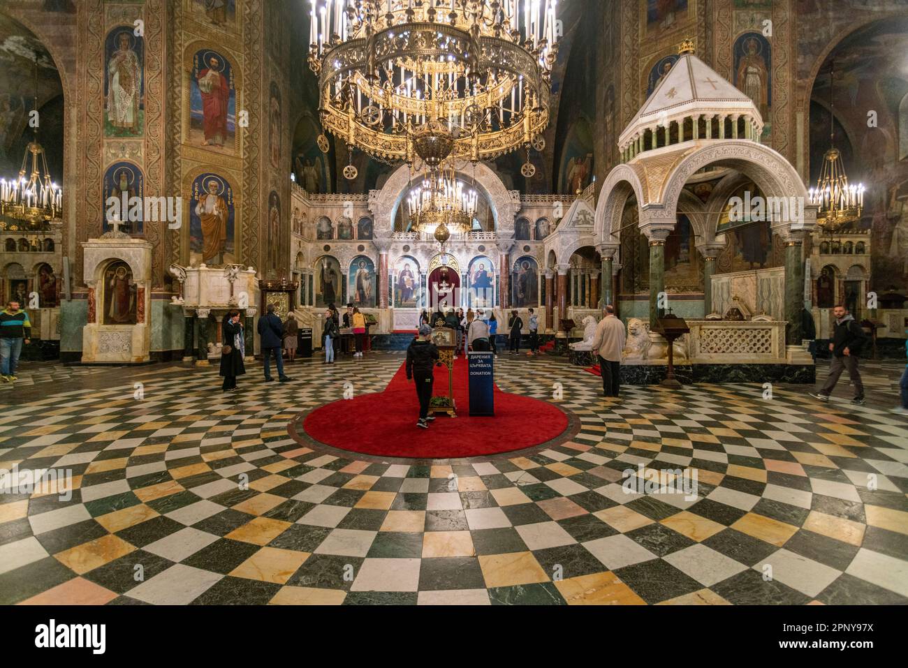 Interior of st. alexander nevsky cathedral sofia bulgaria Stock Photo - Alamy