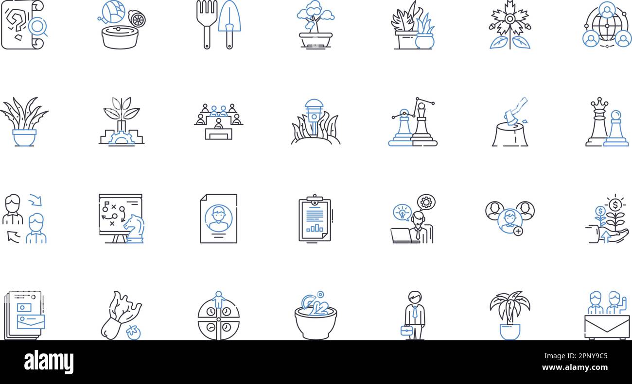 Local Sourcing line icons collection. Neighborhood, Regional ...