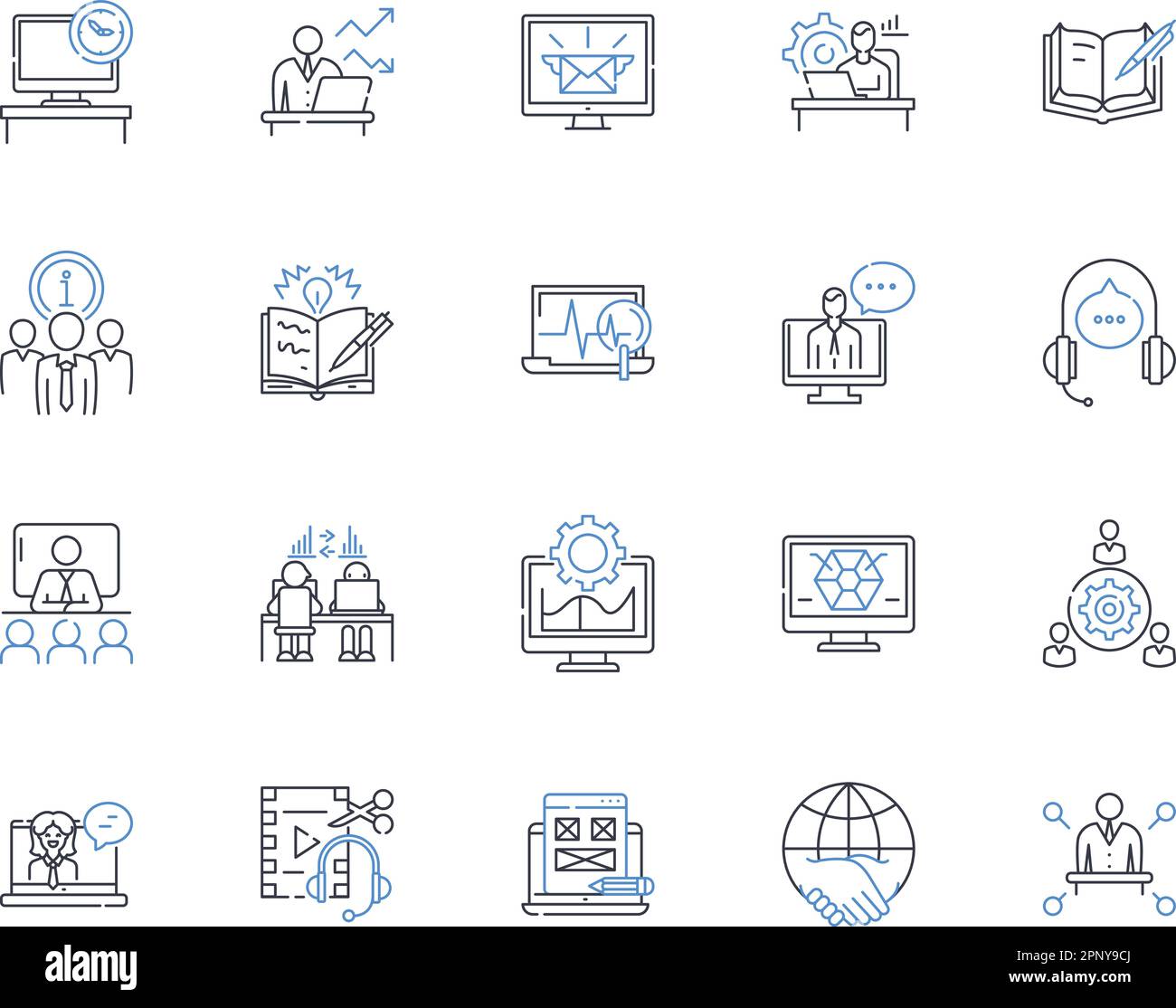 Design and aesthetics line icons collection. Creativity, Visuals ...