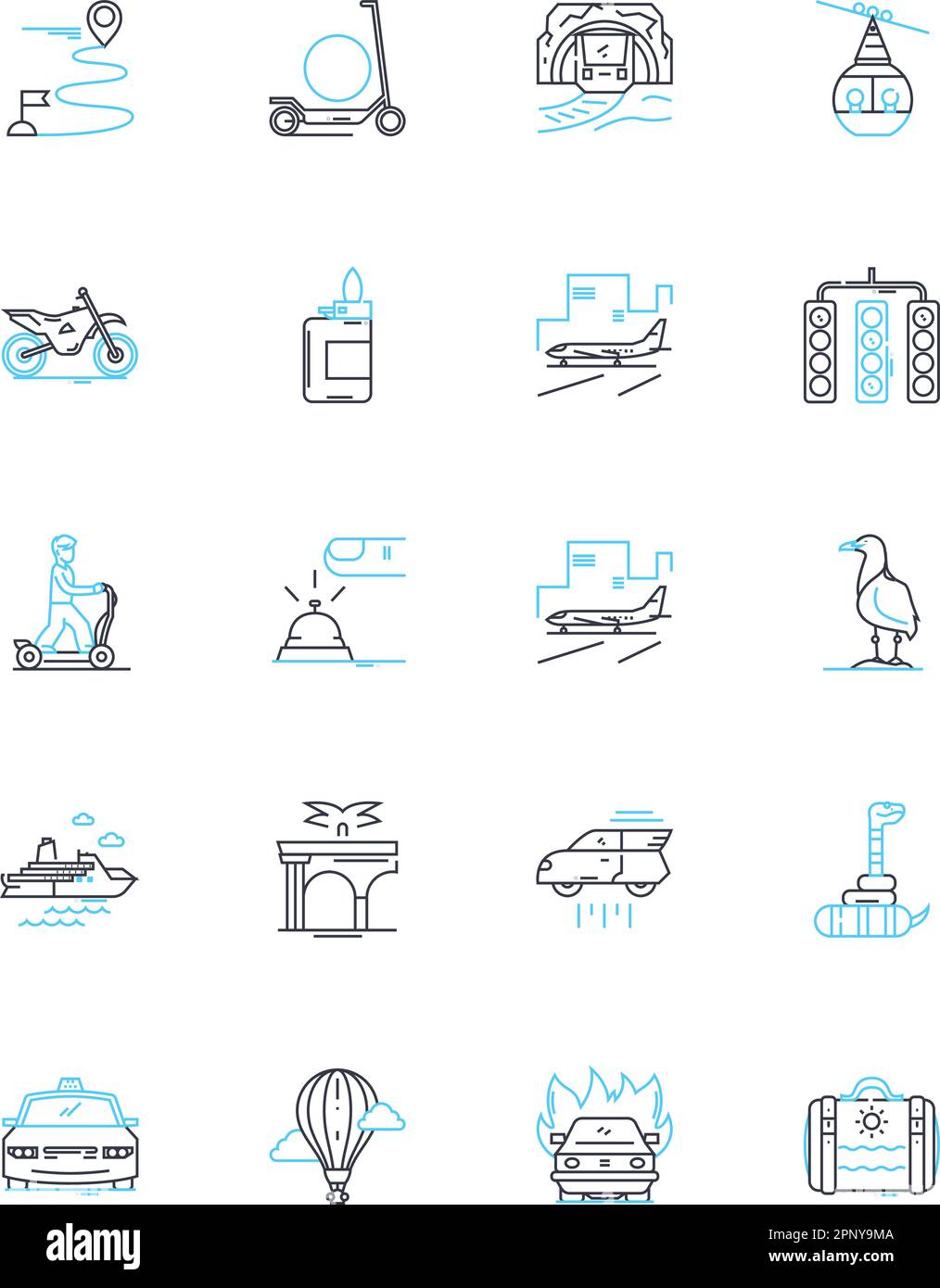 Romantic getaway linear icons set. Love, Relaxation, Couples, Intimacy ...
