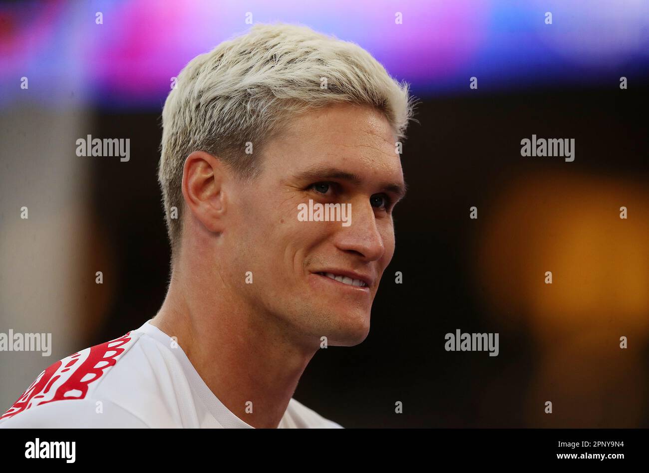 Rory Lobb of the Bulldogs is seen before the AFL Round 6 match between ...