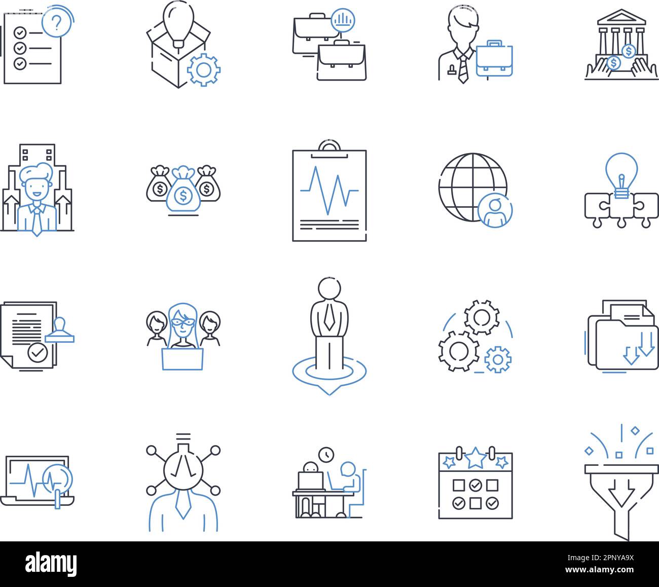 S-corporation line icons collection. Shareholders, Taxation ...