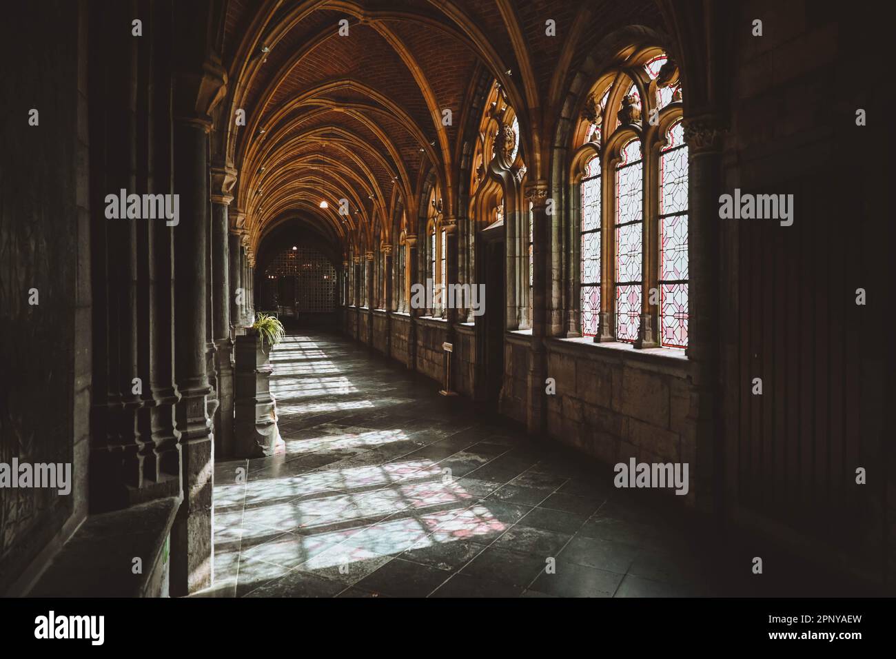 A hallway in the cathedral of Liège Stock Photo - Alamy
