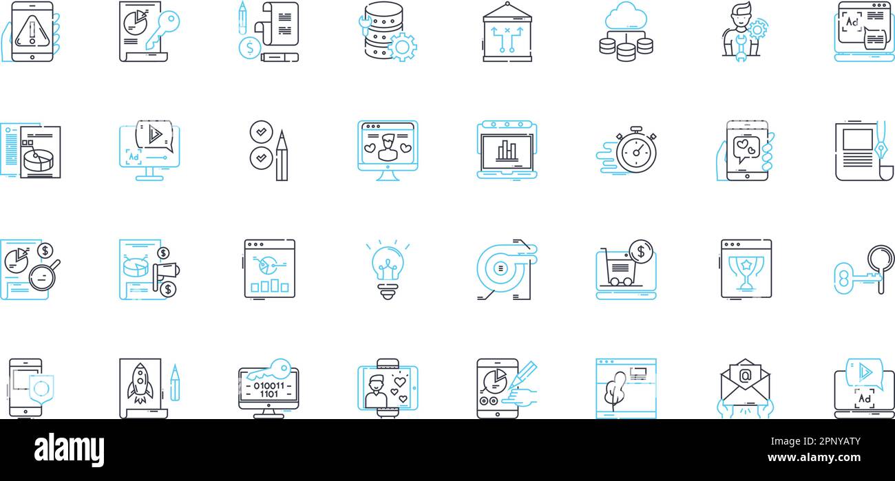 Creative arts linear icons set. Imagination, Inspiration, Colorful ...