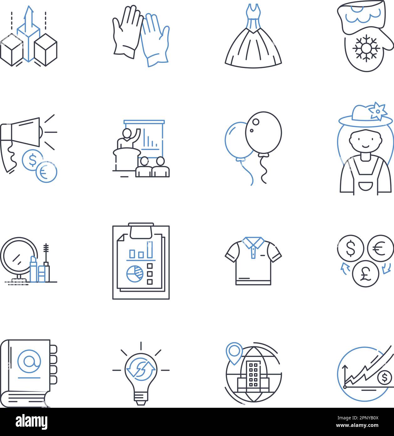 Crafts market line icons collection. Artisan, Handmade, Unique, Local ...