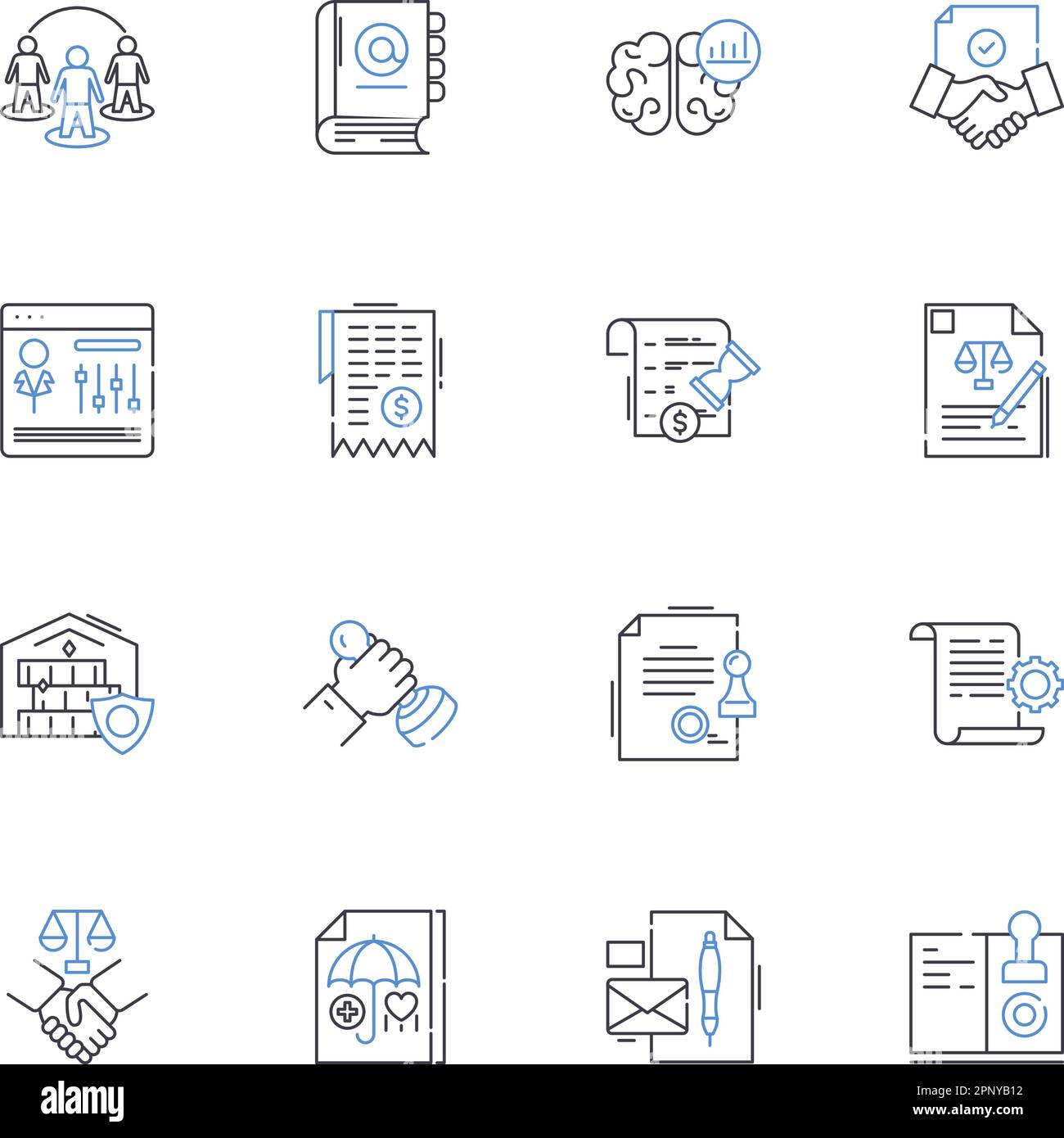 It Department Line Icons Collection Technology Software Nerk