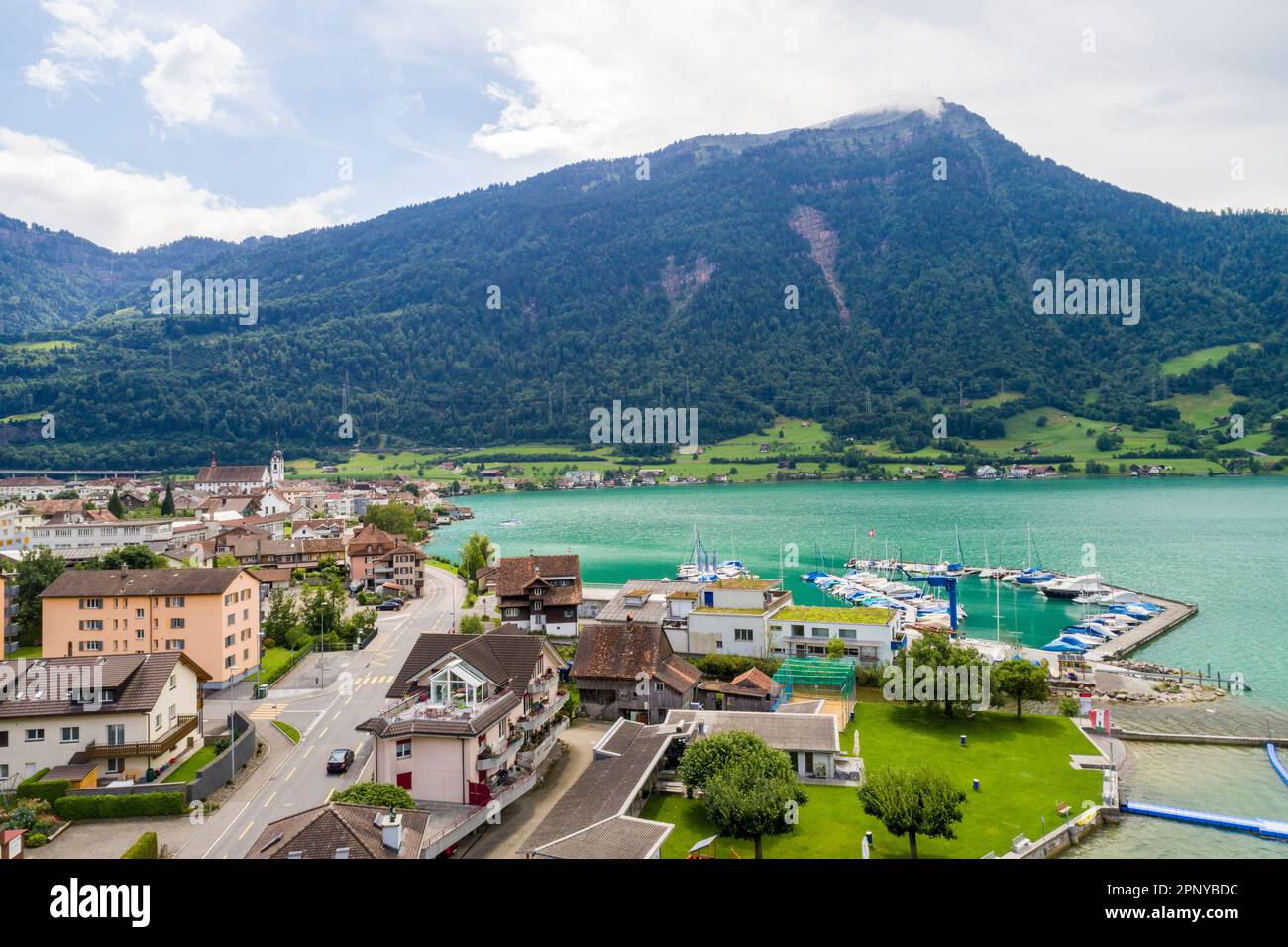 Aerial view of Arth on Lake Zug, Schwyz, Switzerland Stock Photo - Alamy