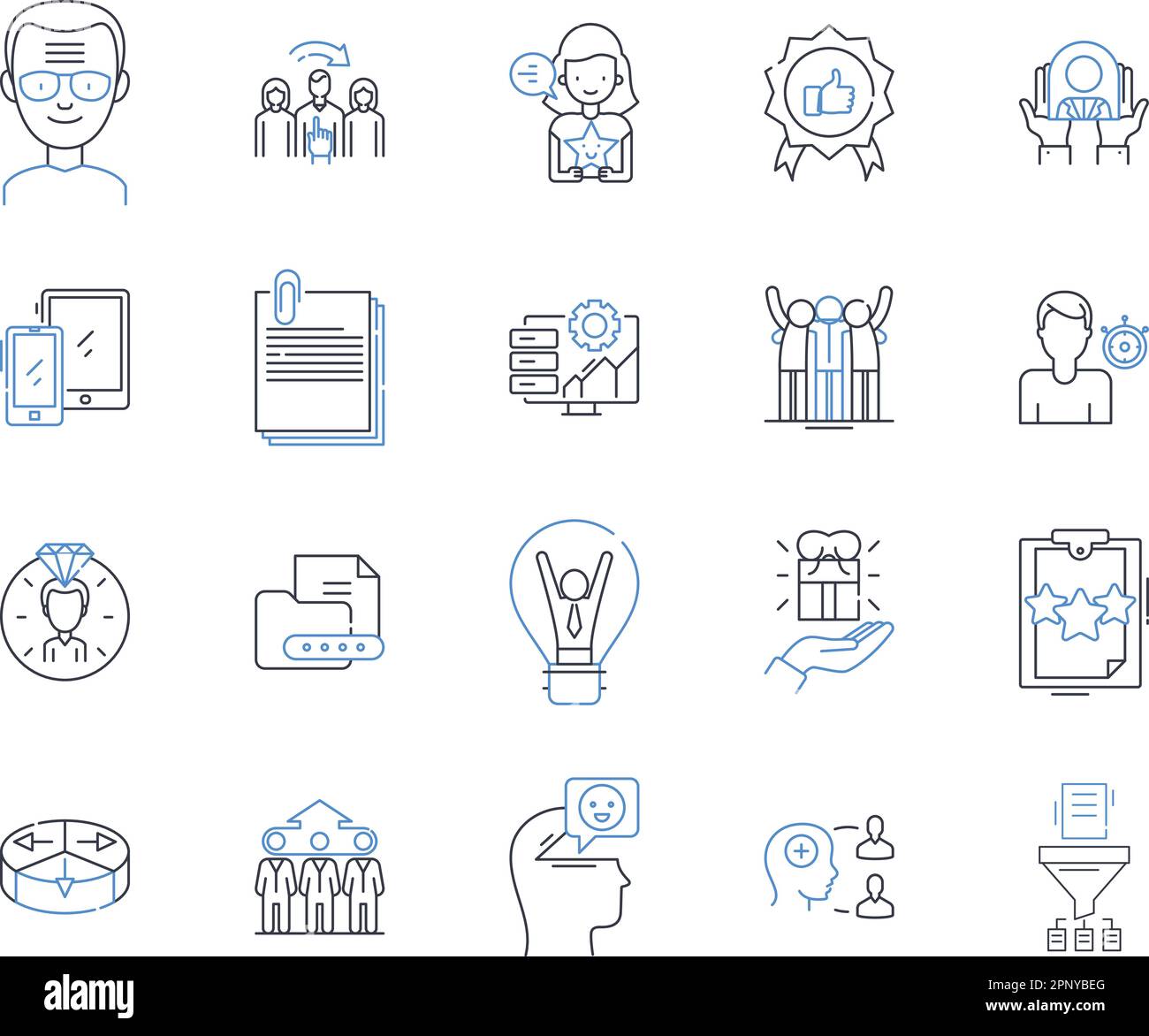 Financial alliances line icons collection. Partnership, Collaboration ...