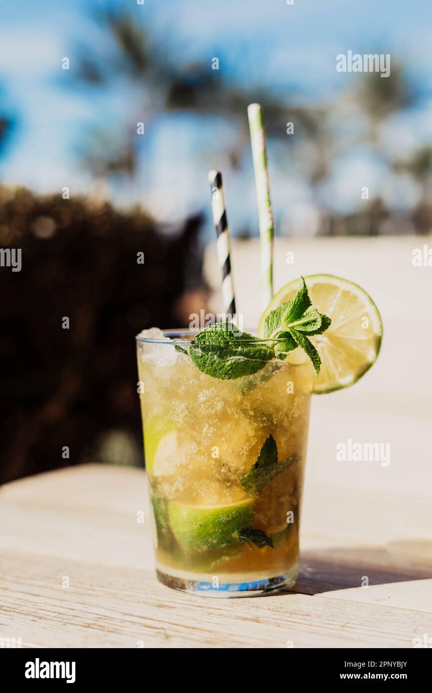 Mojito, a traditional Cuban cocktail Stock Photo - Alamy