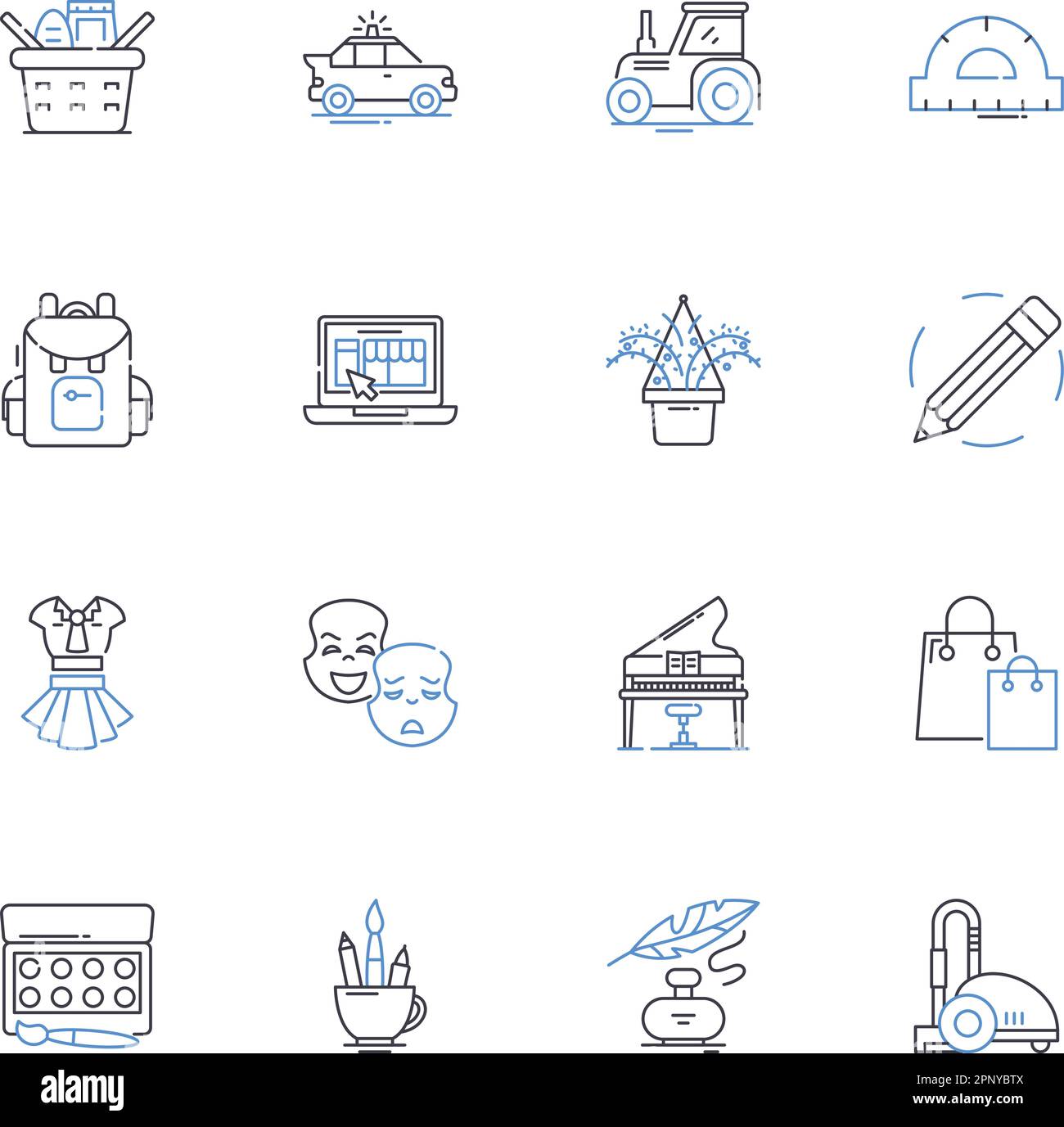 Property management line icons collection. Tenants, Maintenance, Lease ...