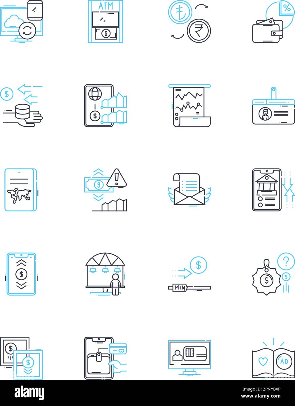 Value - Worth linear icons set. Valuable, Merit, Precious, Meaningful ...