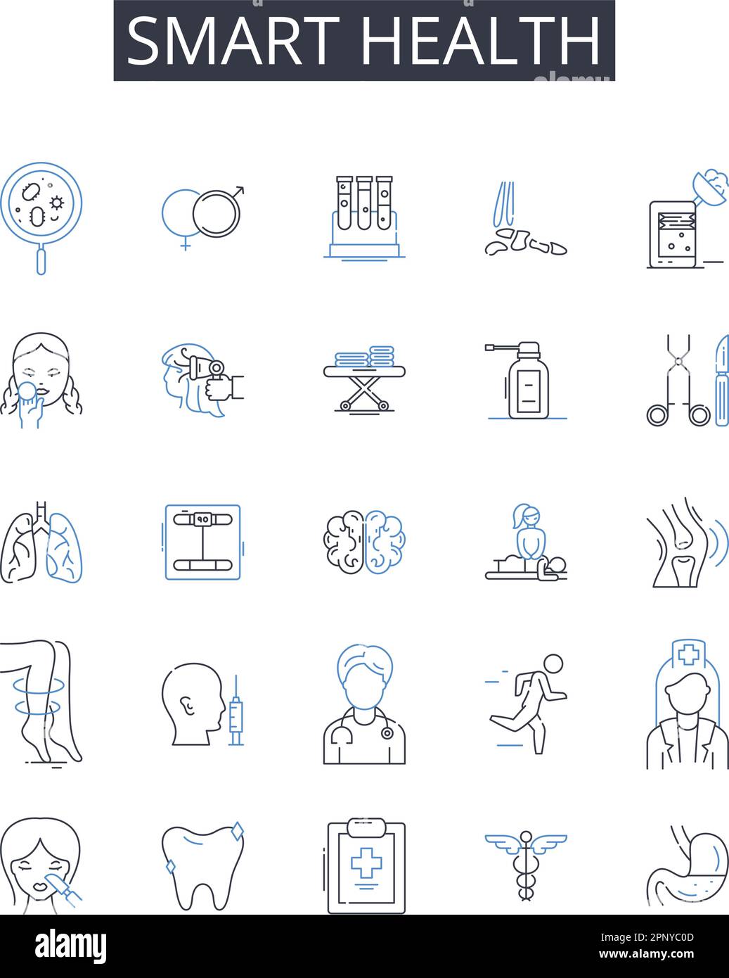 Smart health line icons collection. Baby, Delivery, Birth, Labor ...