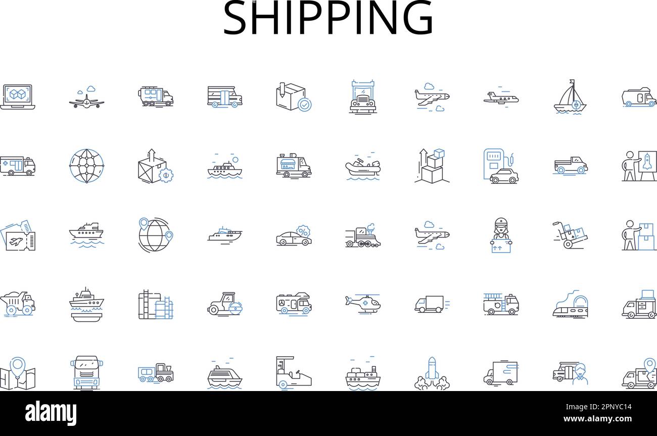 Shipping line icons collection. Acumen, Cognition, Erudition, Insight ...