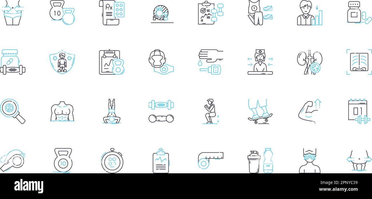 Speech therapy linear icons set. Communication, Articulation, Fluency ...